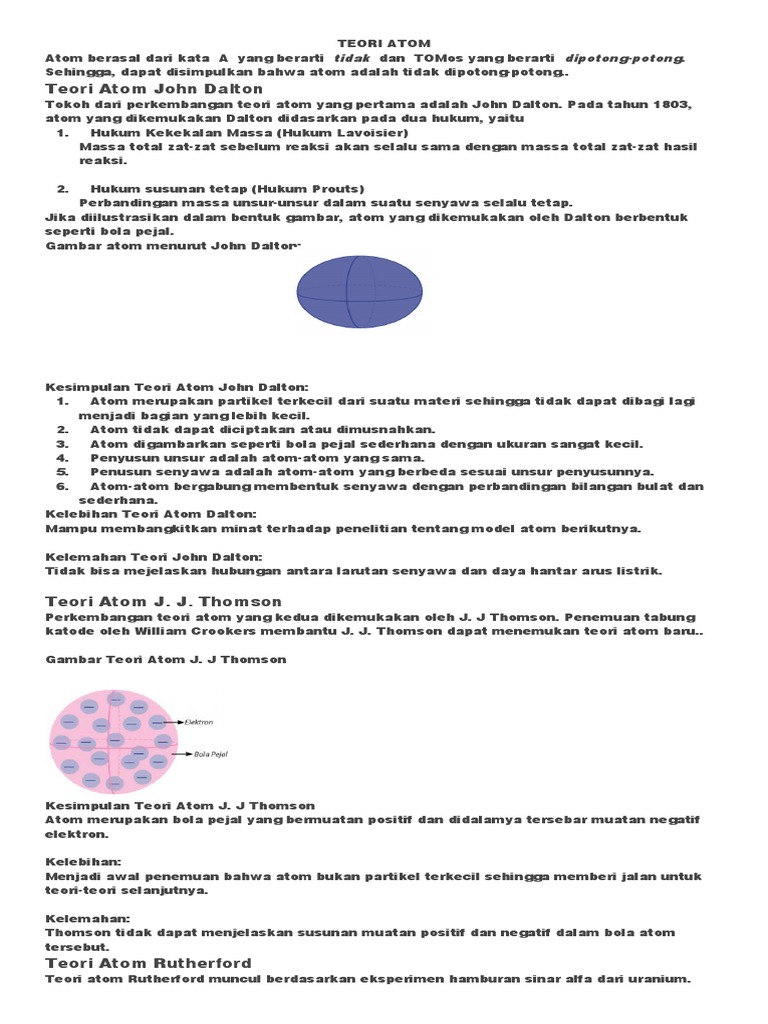 Teori Atom | PDF