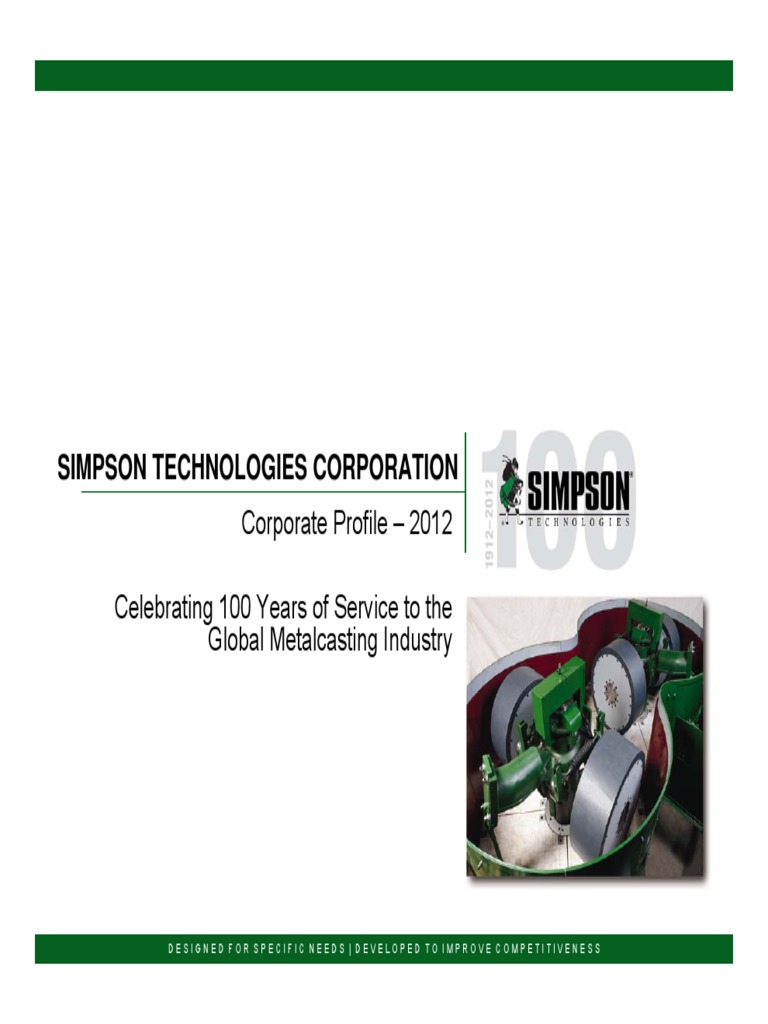 Simpson Technologies GMBH Profile 2012 - 49068 | PDF | Foundry ...