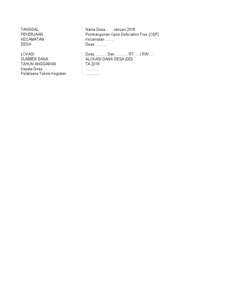 RAB ODF (MCK) 1 Pintu | PDF