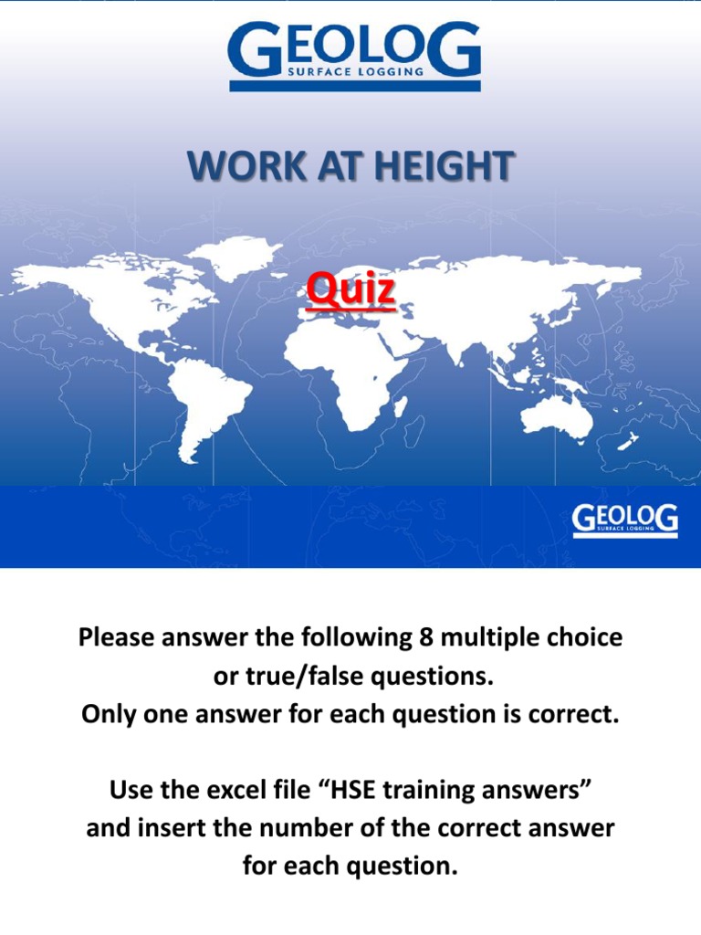 Mod10 Work at Height Quiz | PDF