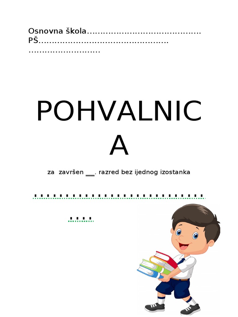 Pohvalnica | PDF