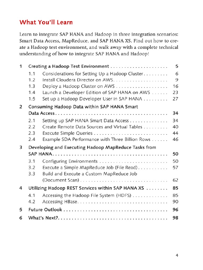 Tegrating Sap Hana And Hadoop Pdf Pdf Apache Hadoop Sap Se 