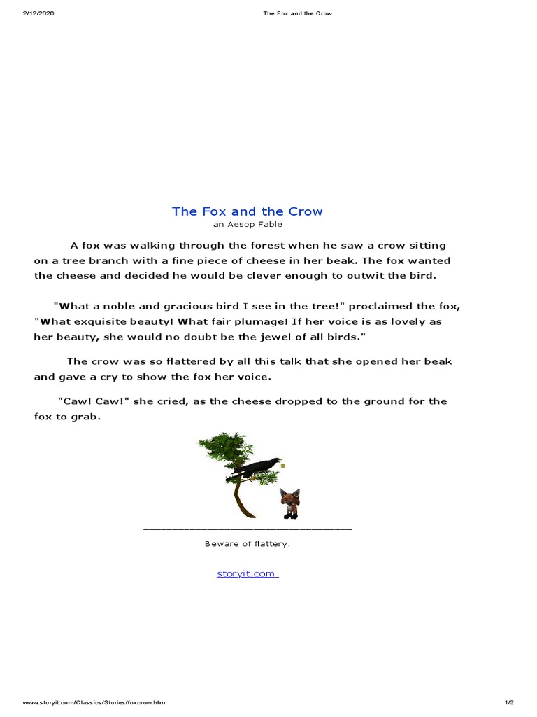 The Fox and The Crow | PDF