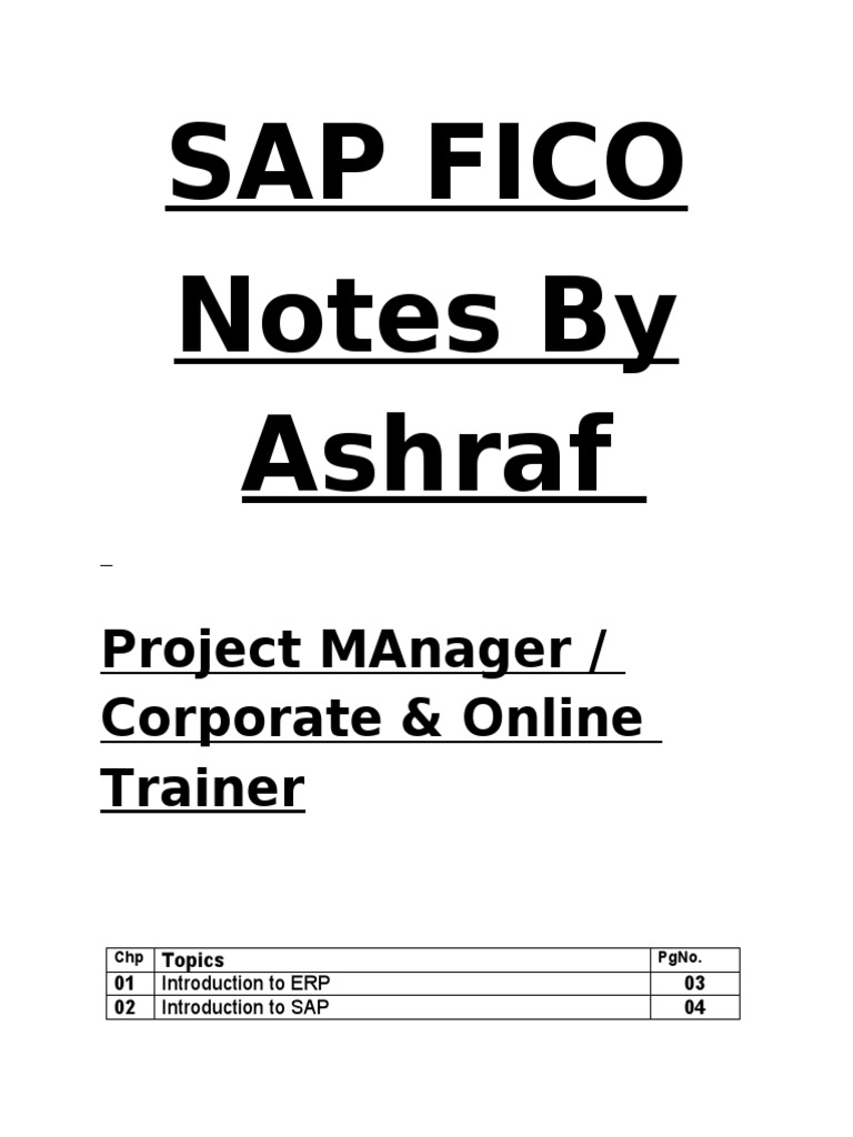 Sap Fico T100 Pdf Economies Business