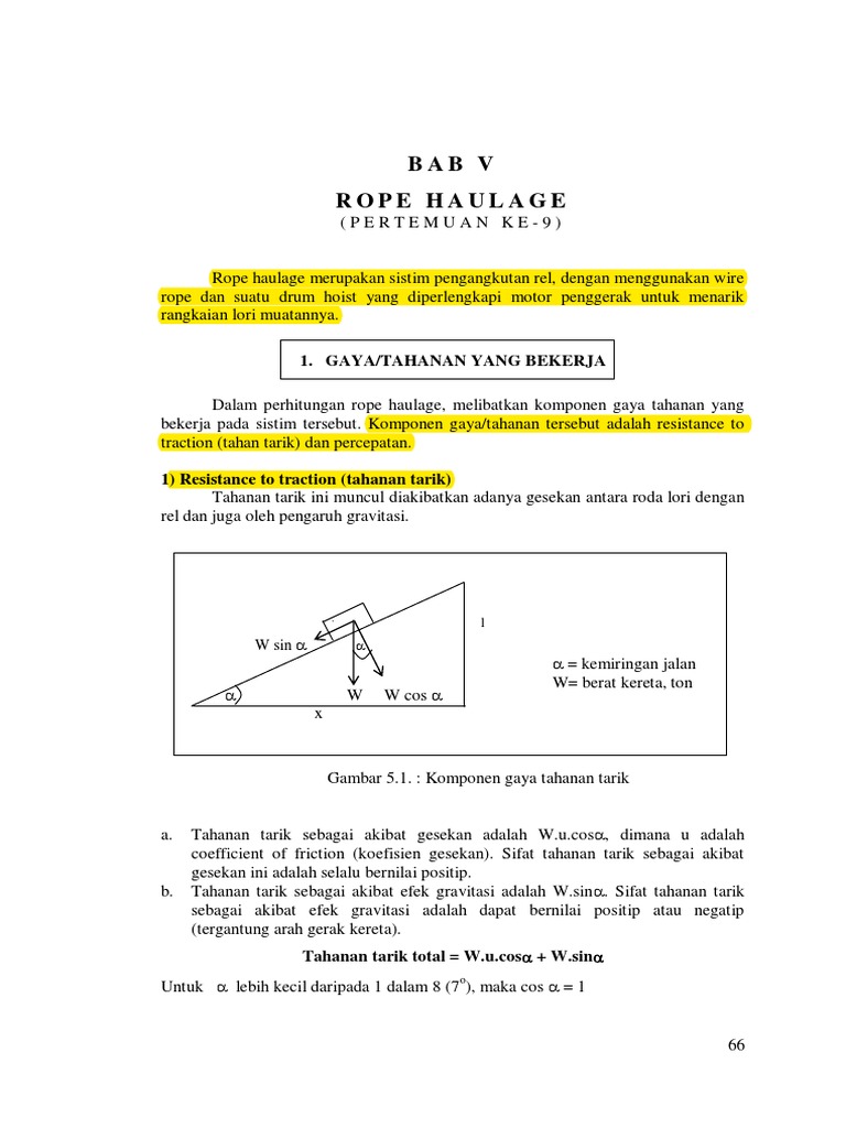 BAB V-Rope Haulage PDF | PDF