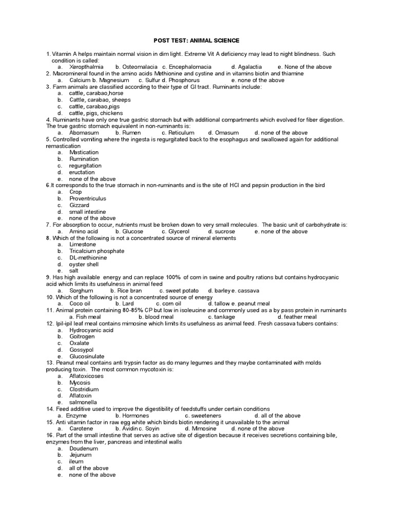 Understanding Animal Nutrition: A Comprehensive Review of Key Concepts ...