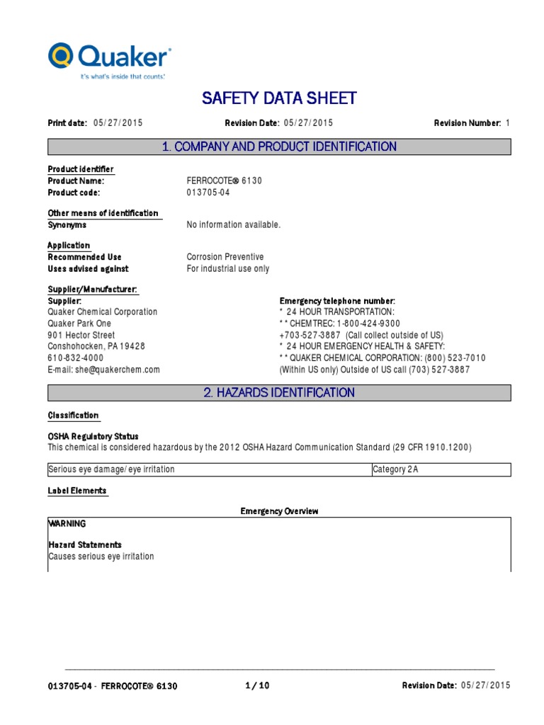 Ferrocote PDF | PDF | Magnesium | Chemical Substances