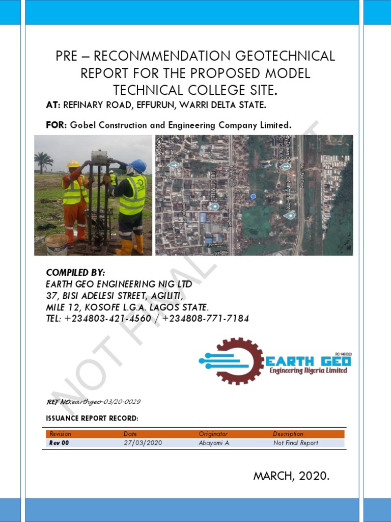 GEOTECH Soil Report | PDF | Deep Foundation | Geotechnical Engineering GEOTECH Soil Report | PDF | Deep Foundation | Geotechnical Engineering
