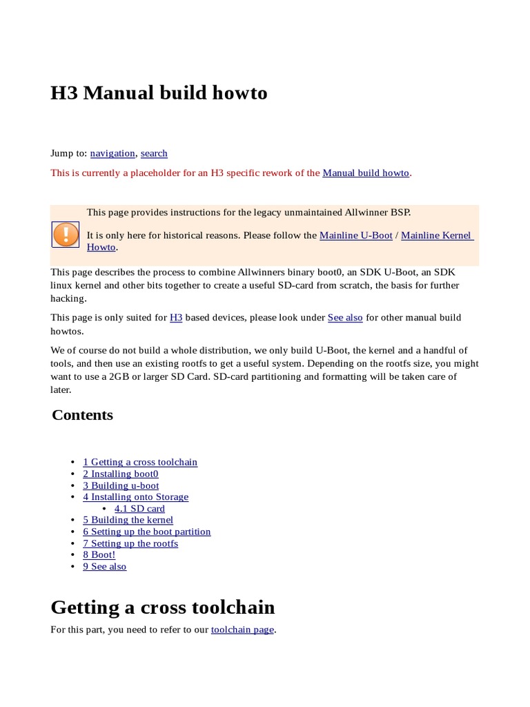 H3 Manual Howto | PDF | Booting | File System