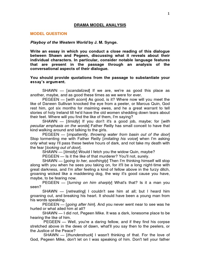 Drama Model Analysis PDF | PDF | Essays | Semiotics