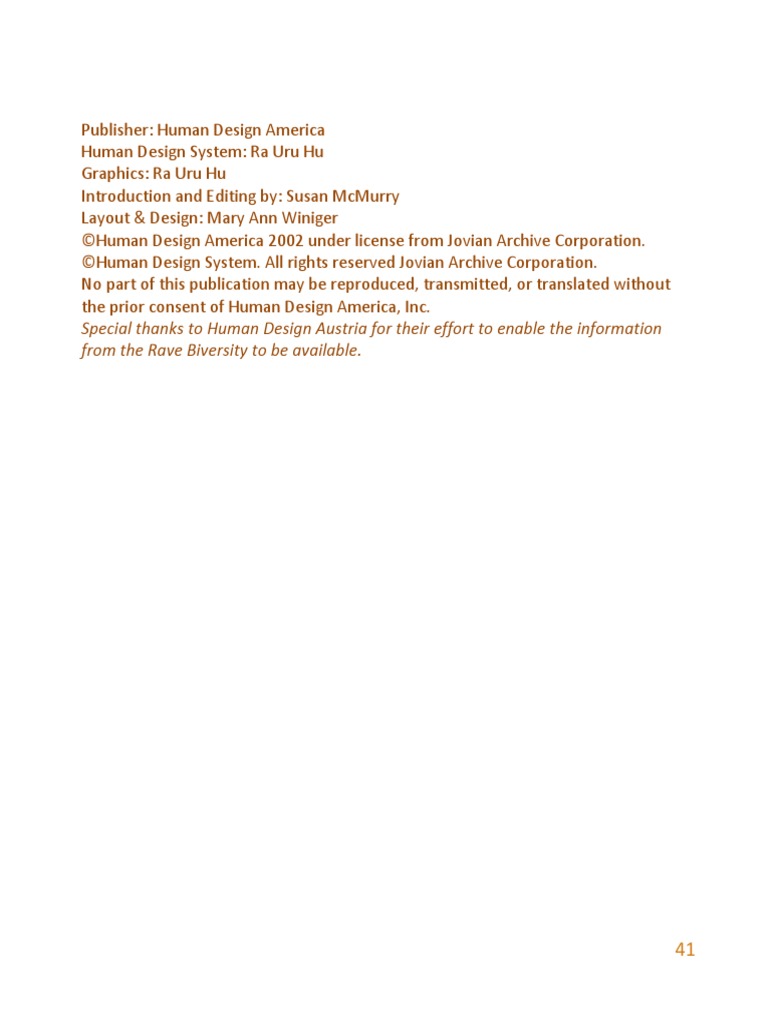 Introduction to the Human Design System: Ra Uru Hu | PDF