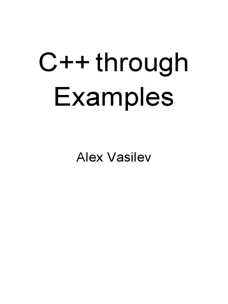 C Through Examples Alex Vasilev PDF | PDF | Method (Computer ...