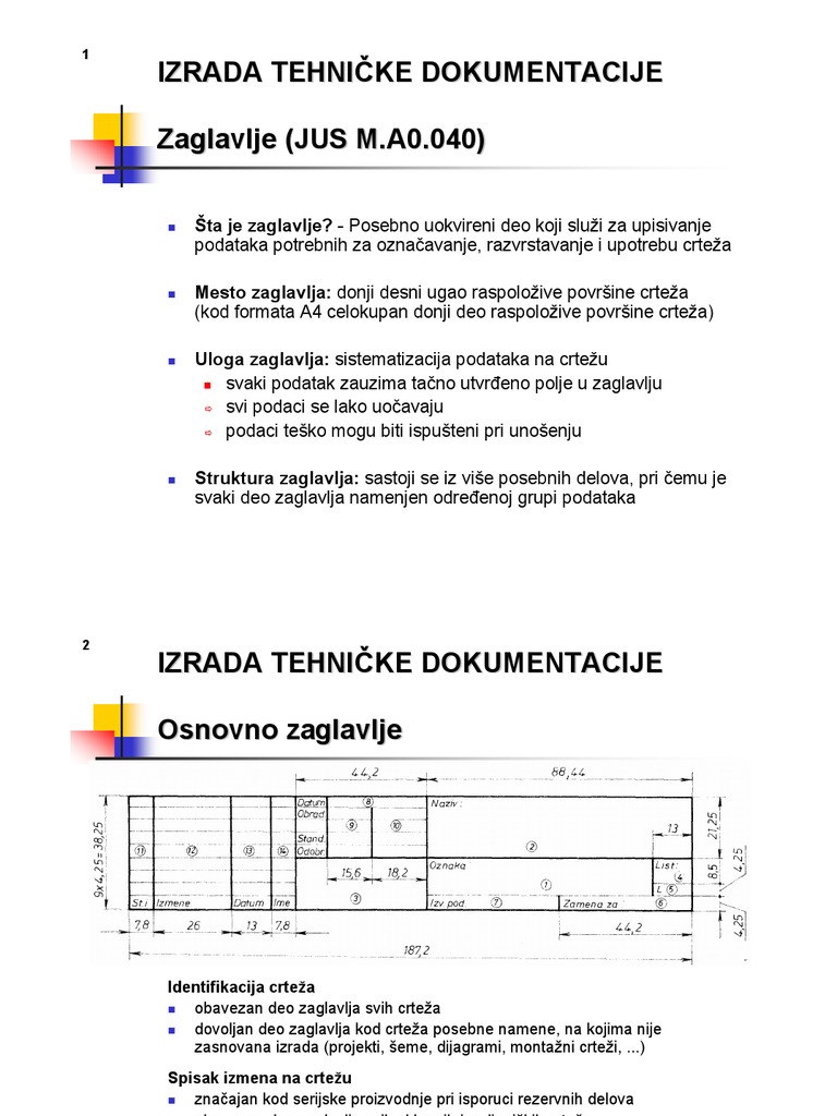 Masfak Izrada Tehnicke Dokumentacije | PDF