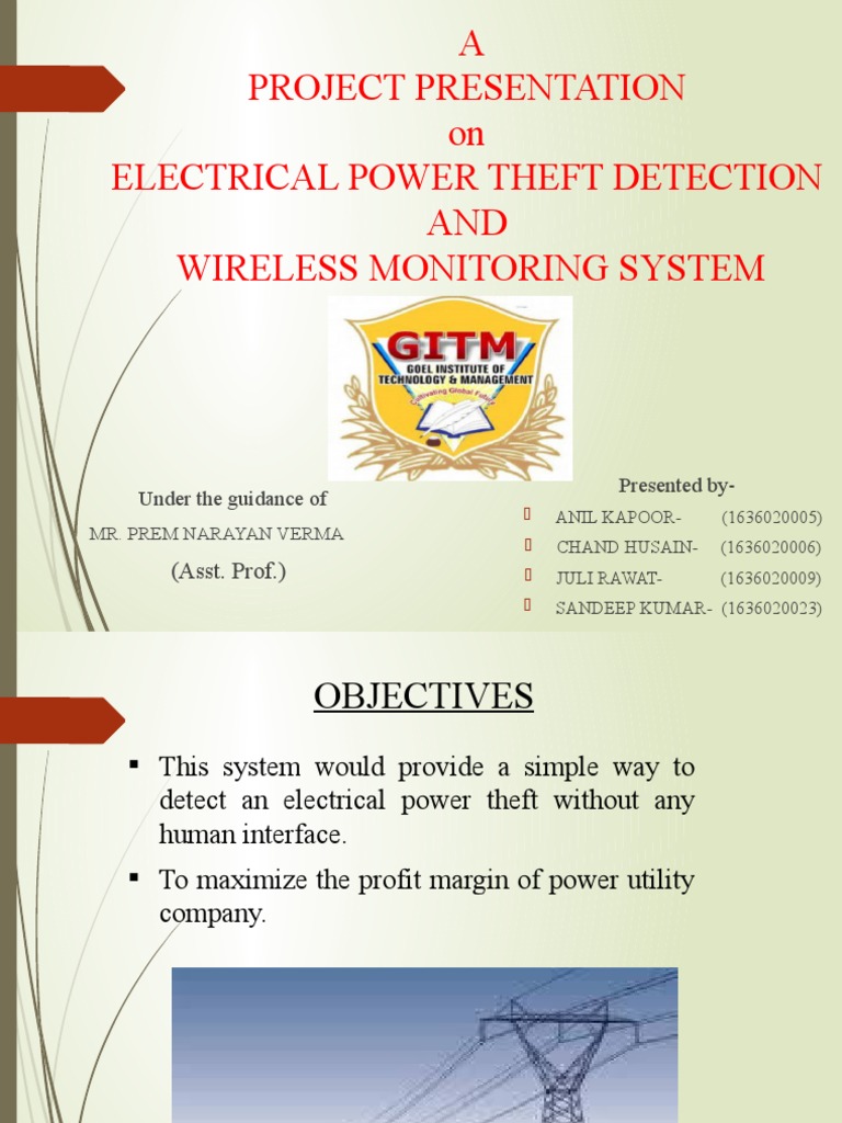 Power Theft Detection System Project | PDF | Diode | Equipment