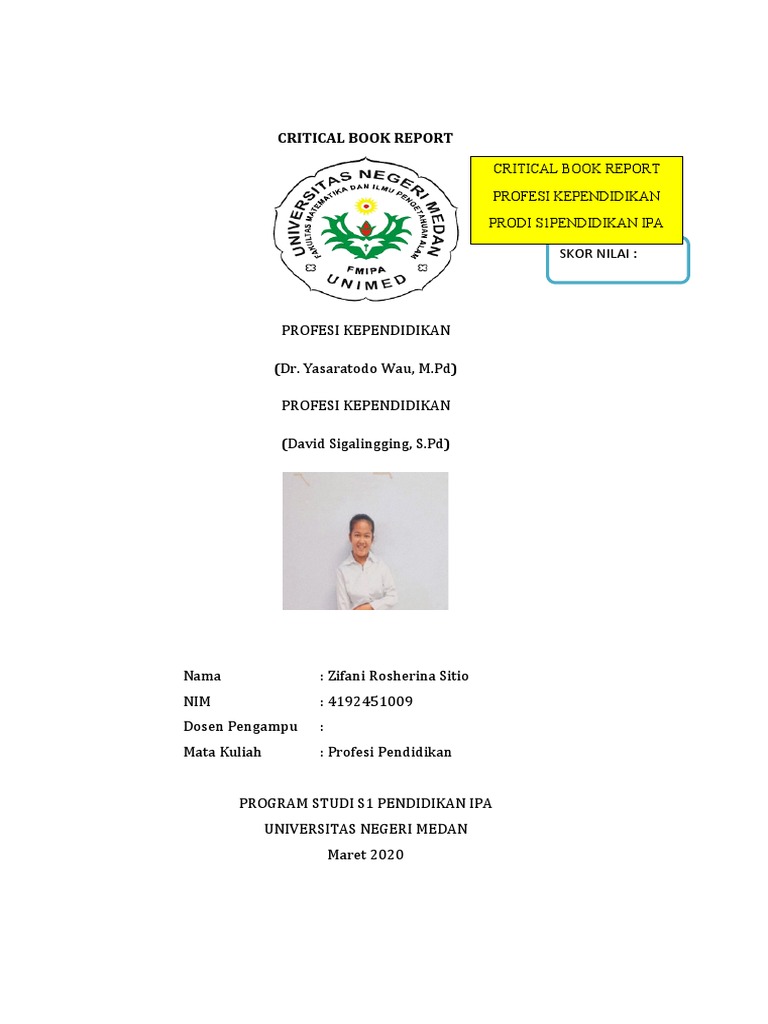 CBR PROFESI PENDIDIKAN-zifani | PDF