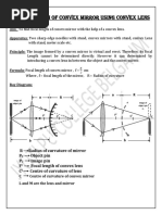 Focal Length of Convex Mirror Experiment | PDF | Mirror | Glass ...