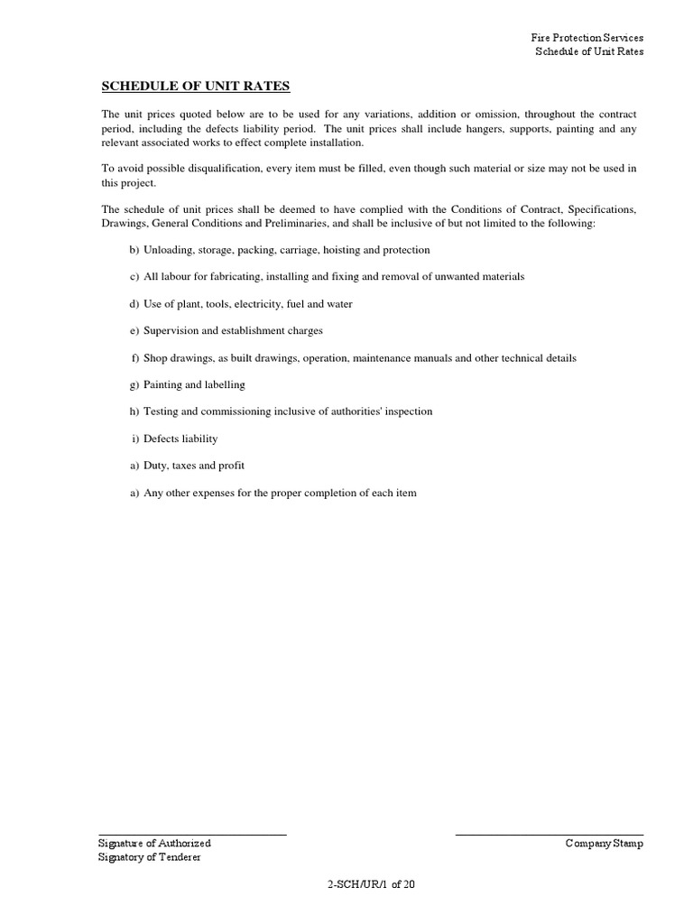 BOQ UNIT RATES (For Installation Material) - 2 | PDF | Equipment ...