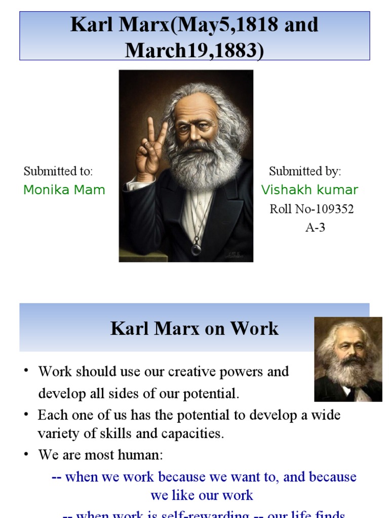 Karl Marx | PDF | Marx's Theory Of Alienation | Capitalism