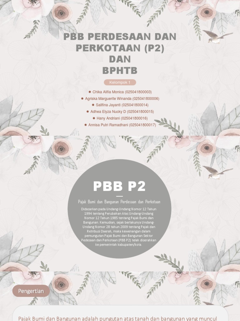 PBB P2 Dan BPHTB (Kelompok 1) .Pptx-Dikonversi PDF | PDF