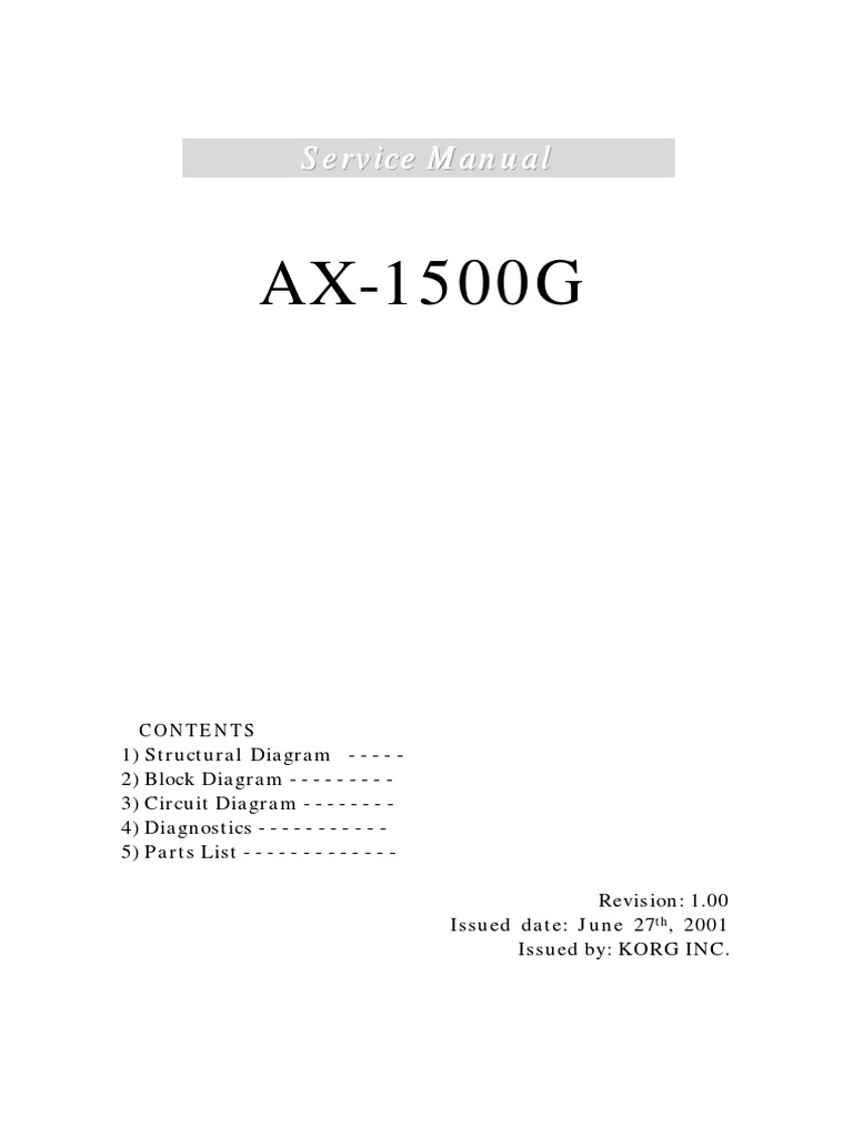 AX-1500Gservice Manual PDF | PDF | Electricity | Computer Architecture