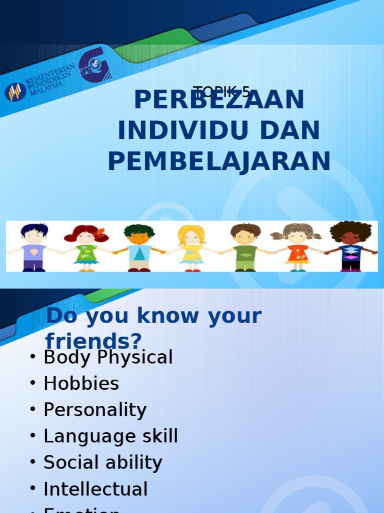 Topik 3 Perbezaan Individu Dan Pembelajaran | PDF