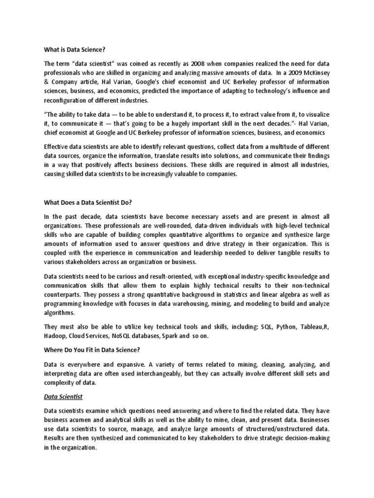Data Science Article | PDF | Data Science | Data
