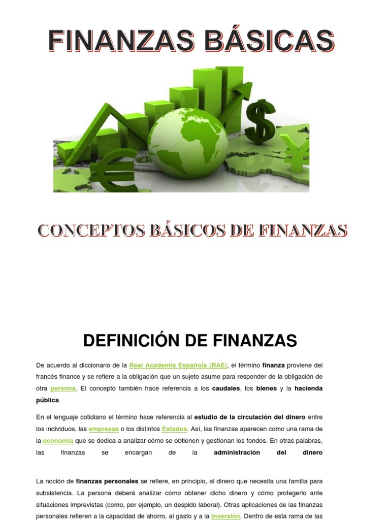 Unidad No 1. Finanzas Basicas | PDF | Presupuesto | Inversiones