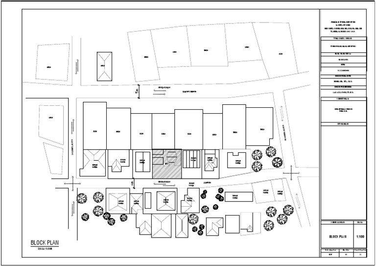 Block Plan Rumah Tinggal 1:100 | PDF