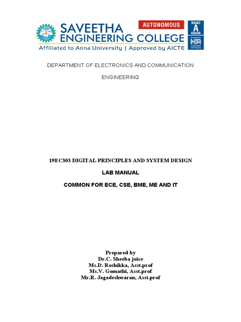19ec303 - DPSD Manual PDF | PDF | Logic Gate | Electronic Circuits