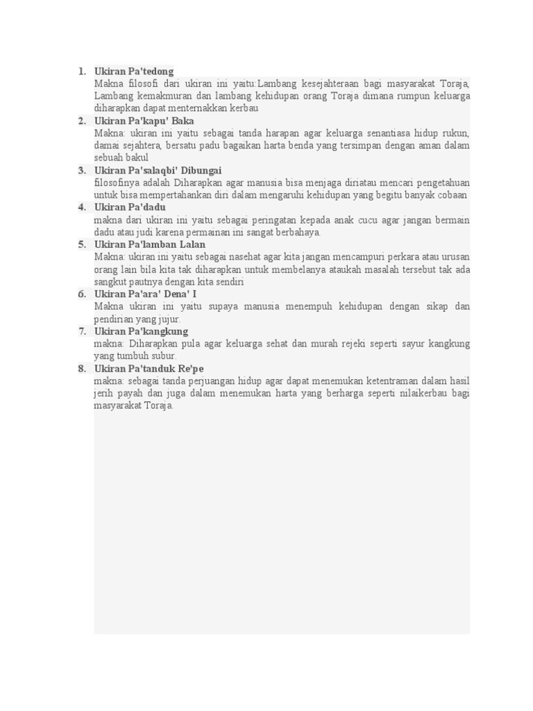 Makna Ukiran Toraja dan Simbolnya | PDF | Agama & Spiritualitas