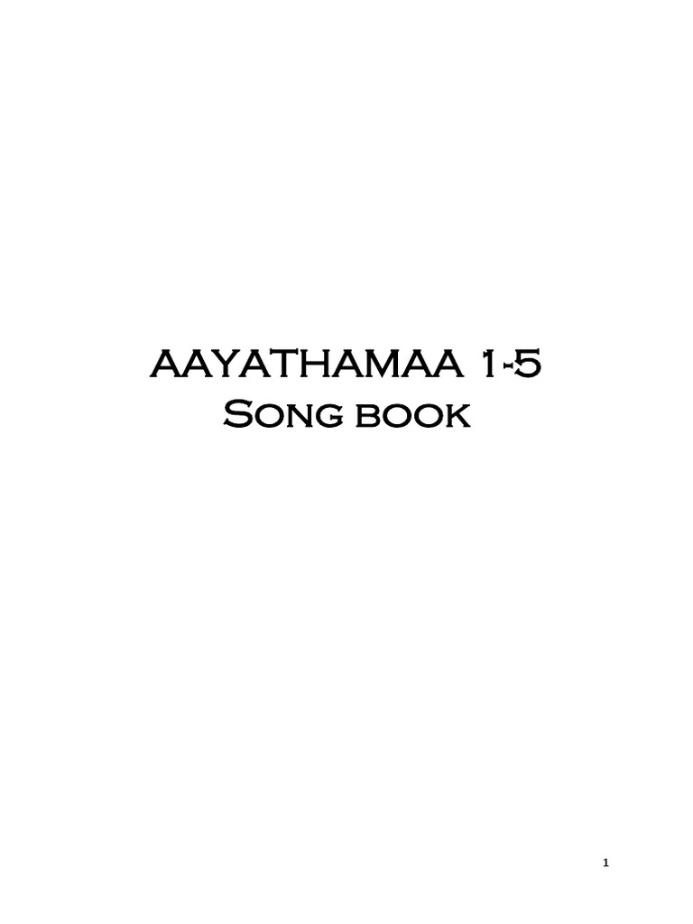Aayathamaa Christian Song Book | PDF | Palaeography | Phonetics