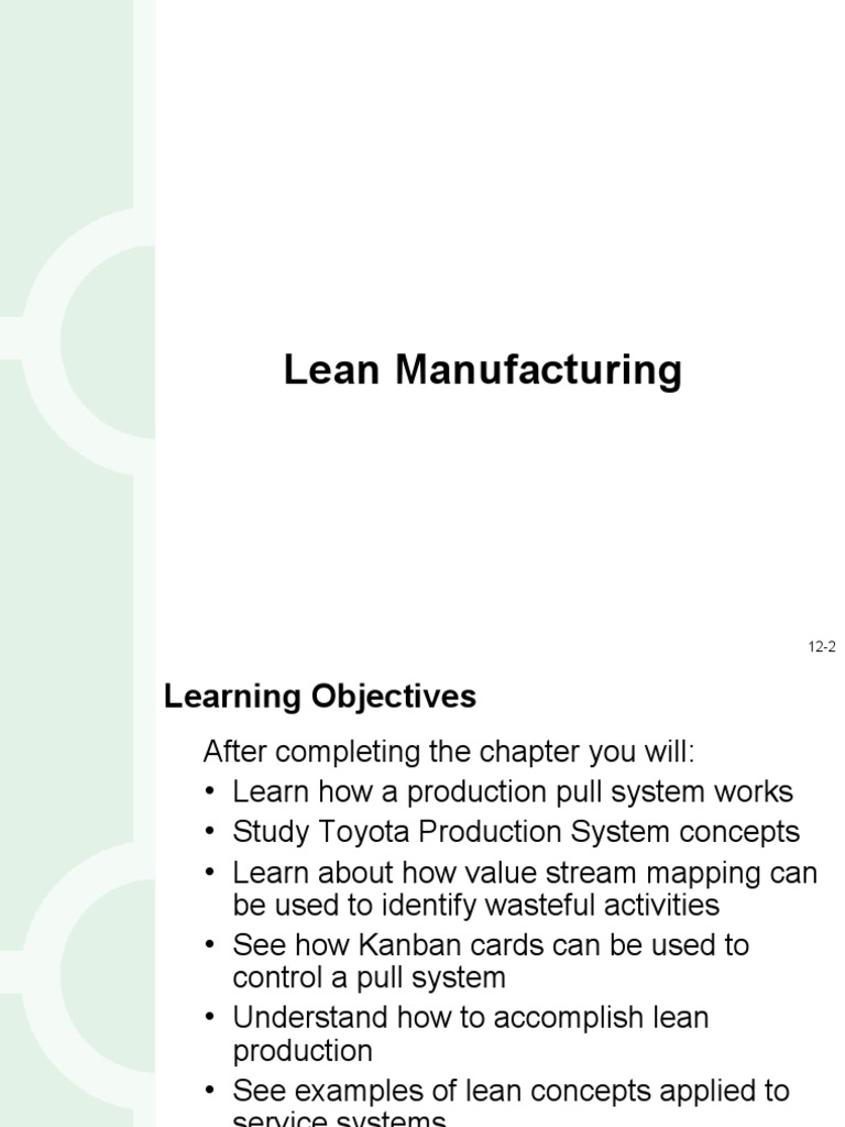 Lean Manufacturing | PDF | Lean Manufacturing | Supply Chain Management