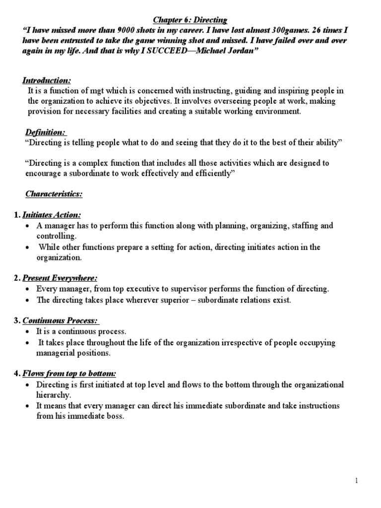 Chapter 7 Directing | PDF | Motivation | Motivational