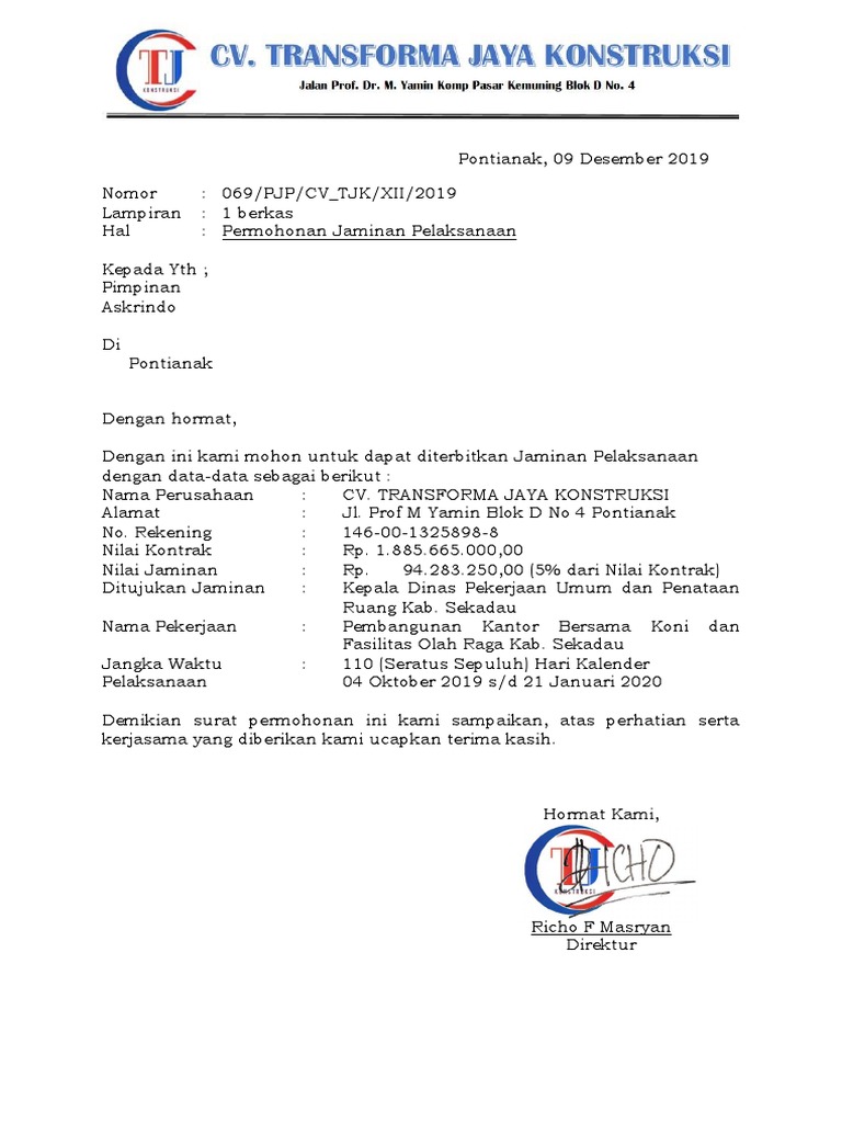 Permohonan Jamlak Koni TJK | PDF