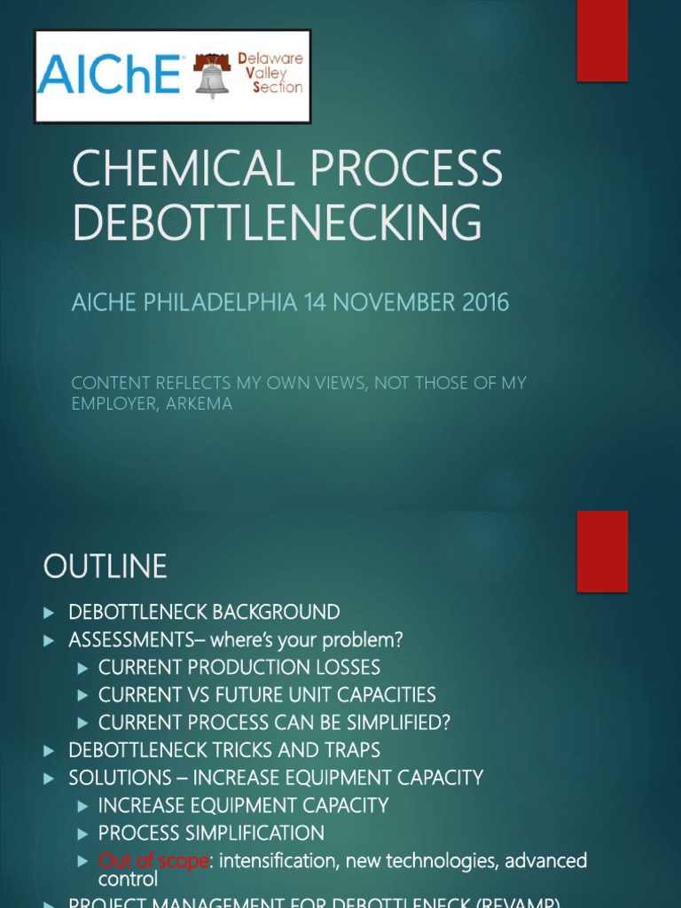 Chemical Process Debottlenecking | PDF | Extrusion | Mechanical Engineering