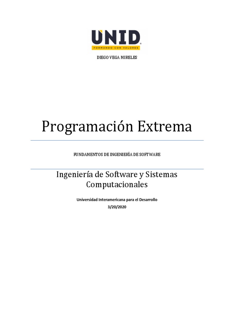 Programación Extrema | PDF | Ingeniería de software | Software