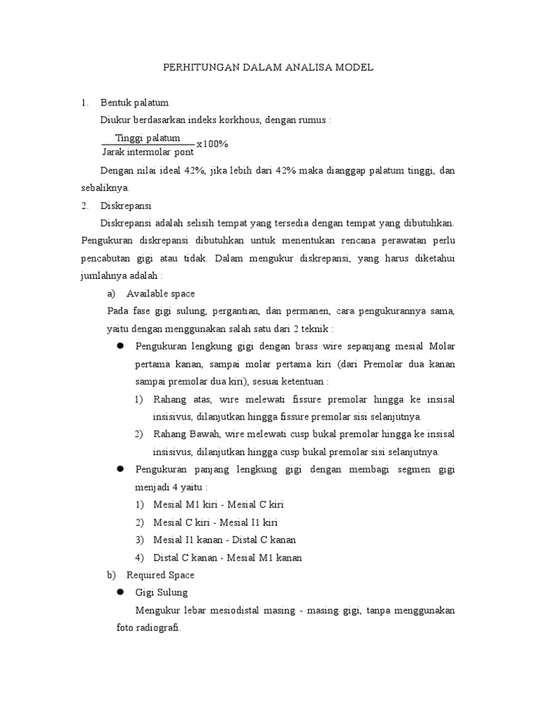 Perhitungan Dalam Analisa Model | PDF