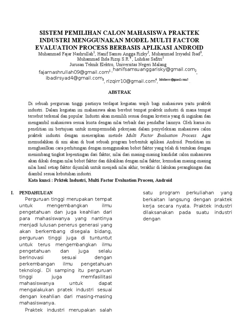 Sistem Pendukung Keputusan Metode MFEP | PDF