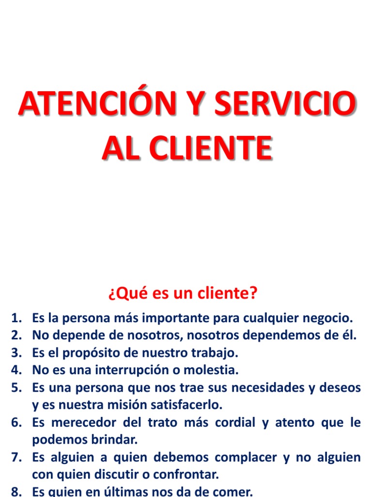 Atención y Servicio Al Cliente Curso Virtual | PDF | Cliente | Calidad ...