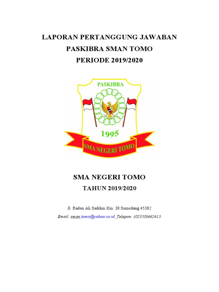 Laporan Pertanggungjawaban Paskibra SMAN Tomo | PDF