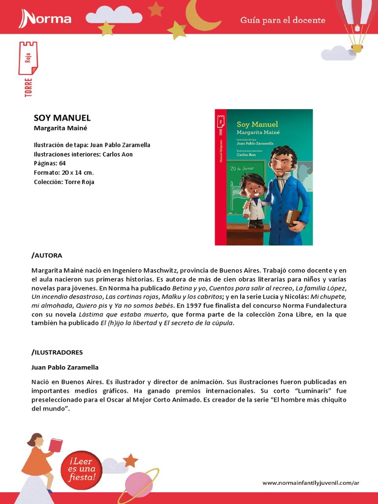 Soy Manuel Guia Docente PDF | PDF | Novelas | Cómics
