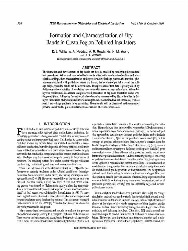 Williams Et Al 1999 Pdf Pdf Electric Arc Insulator Electricity