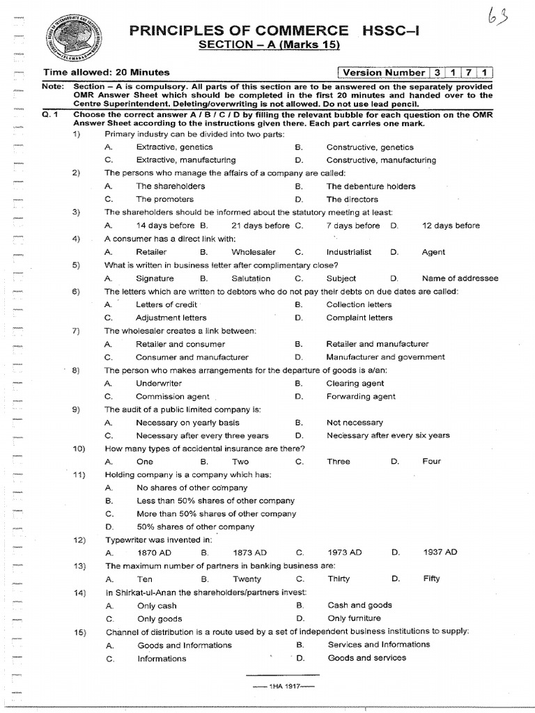 Principles of Commerce PDF | PDF