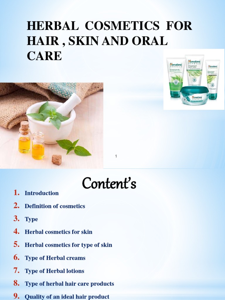 Herbal Cosmetics For Hair and Skin Care | PDF | Cosmetics | Shampoo