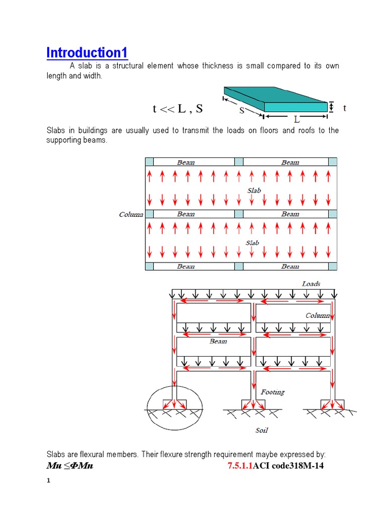 One Way Slab PDF | PDF | Beam (Structure) | Bending