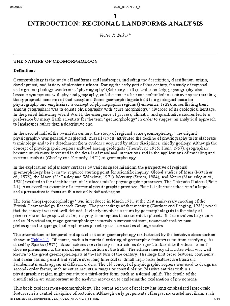 Nature of Geomorphology PDF | PDF | Geomorphology | Geology