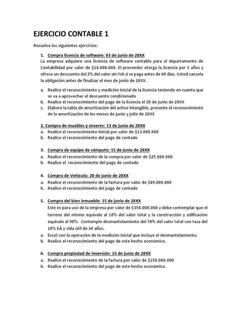 Ejercicio Contable 1 PDF | PDF