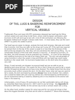 Tail Lug Design for Vertical Vessels | PDF | Beam (Structure) | Stress ...