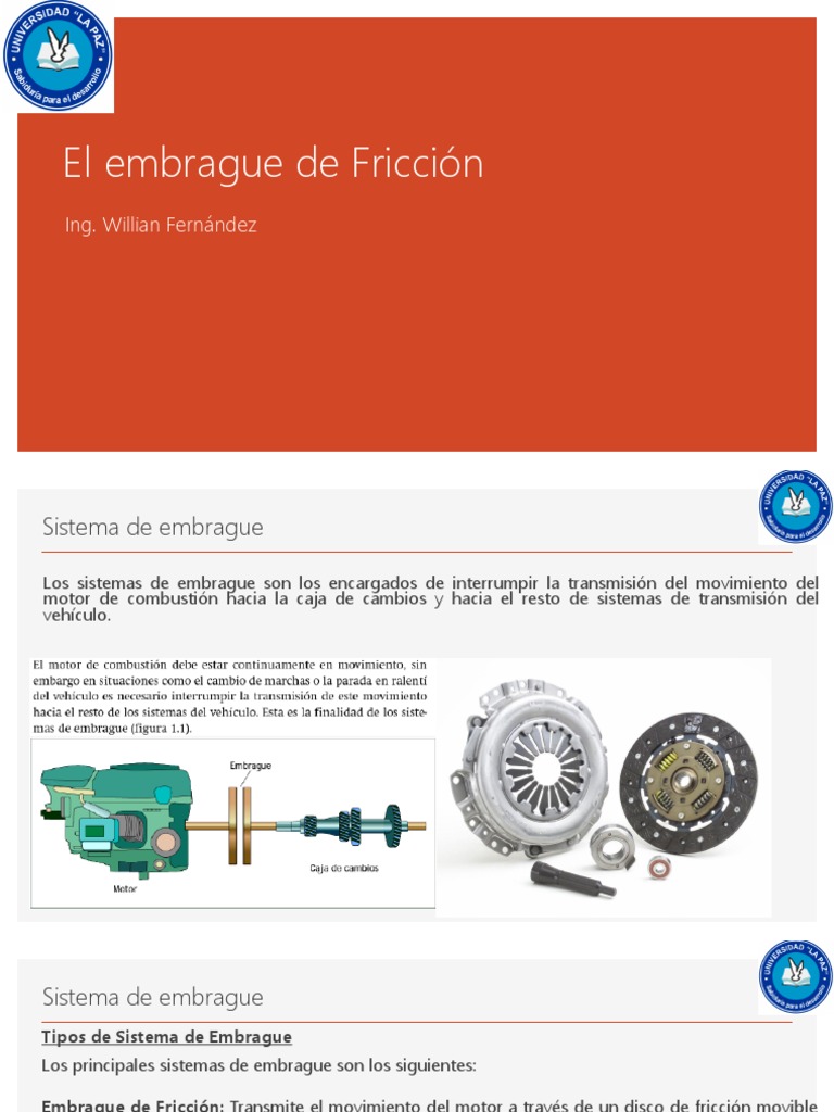 El Embrague de Fricción 1 | PDF | Embrague | Transmisión (Mecánica)