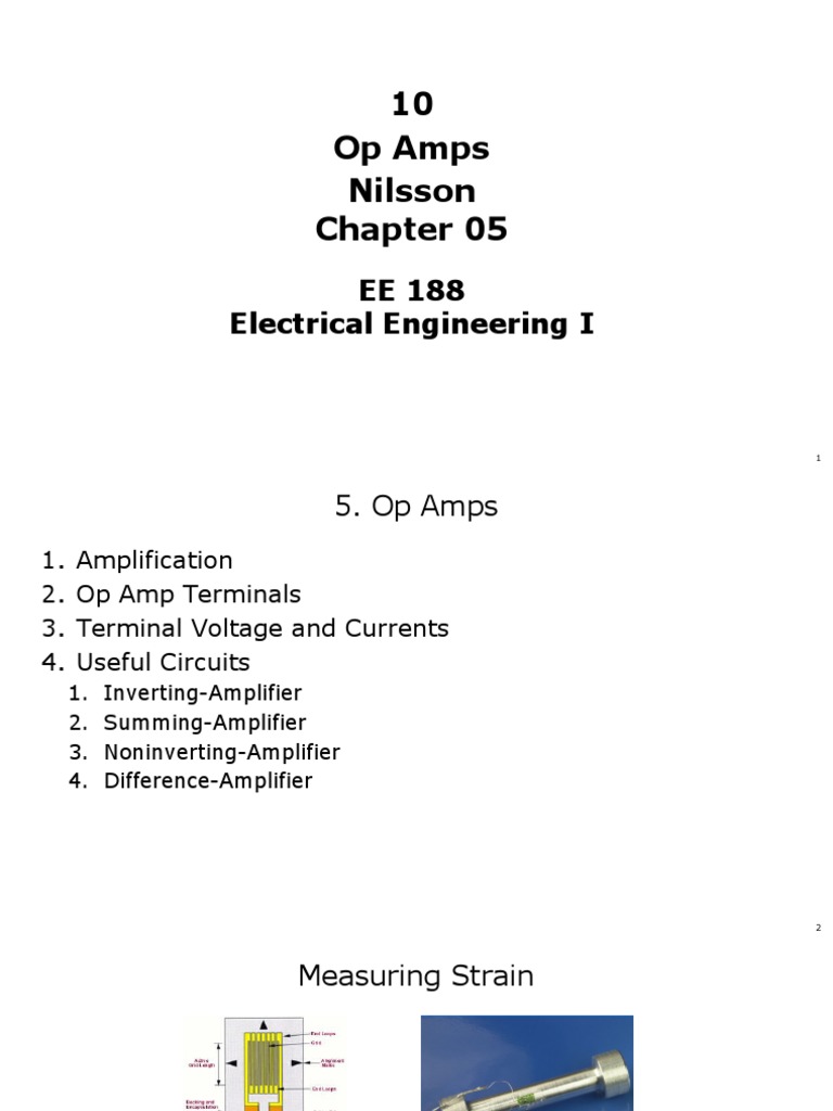 10 Op Amps Lecture Pdf Amplifier Operational Amplifier